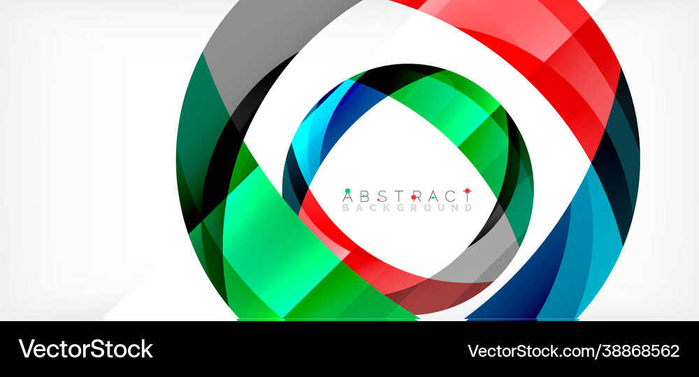 Color circle shapes minimal geometric background Vector Image