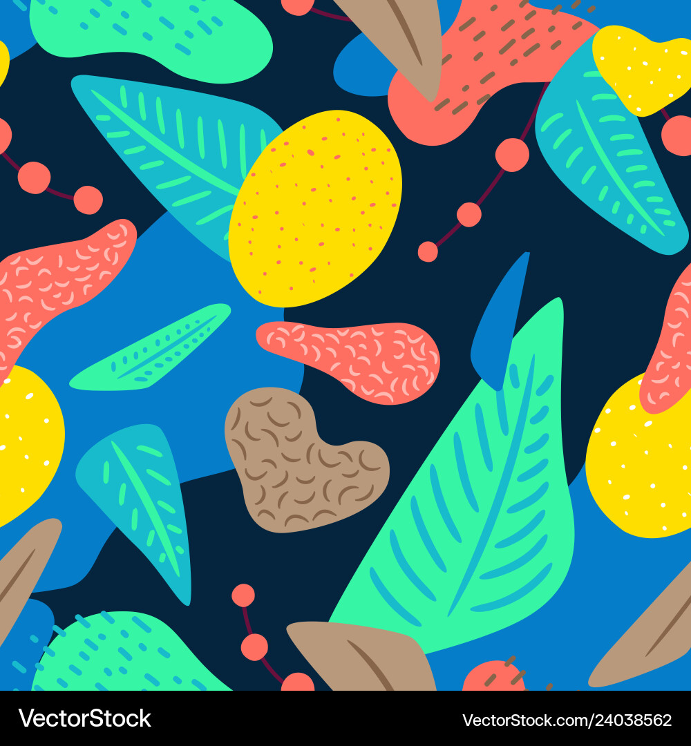 Liquid geometric background with a tropical motif Vector Image