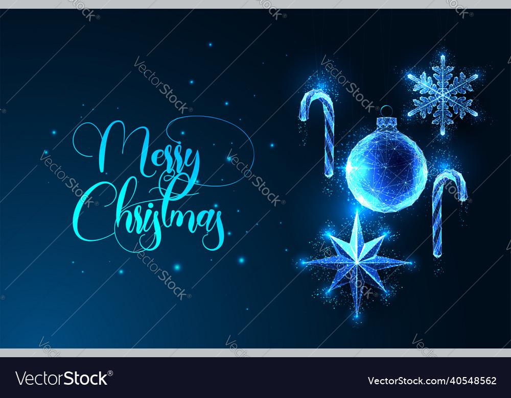 Merry christmas digital greeting card template Vector Image