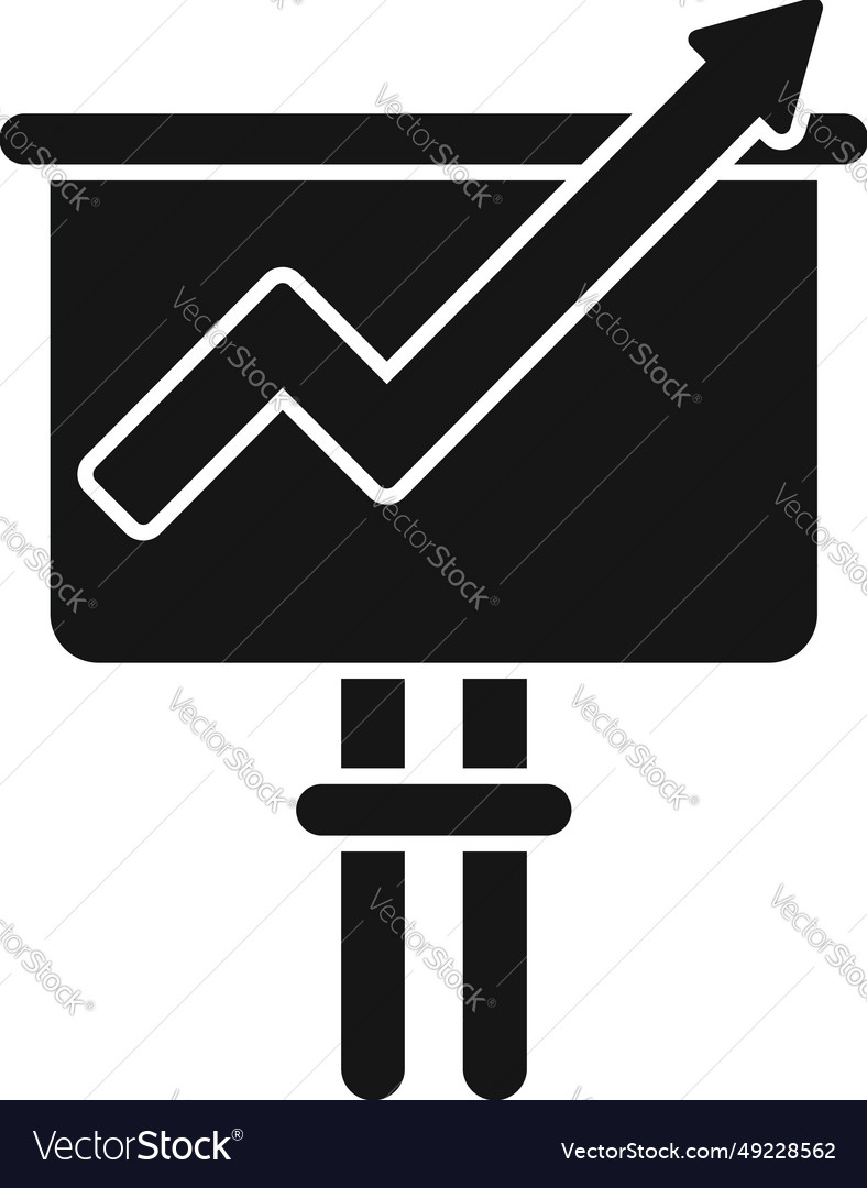 Realization graph chart icon simple Royalty Free Vector