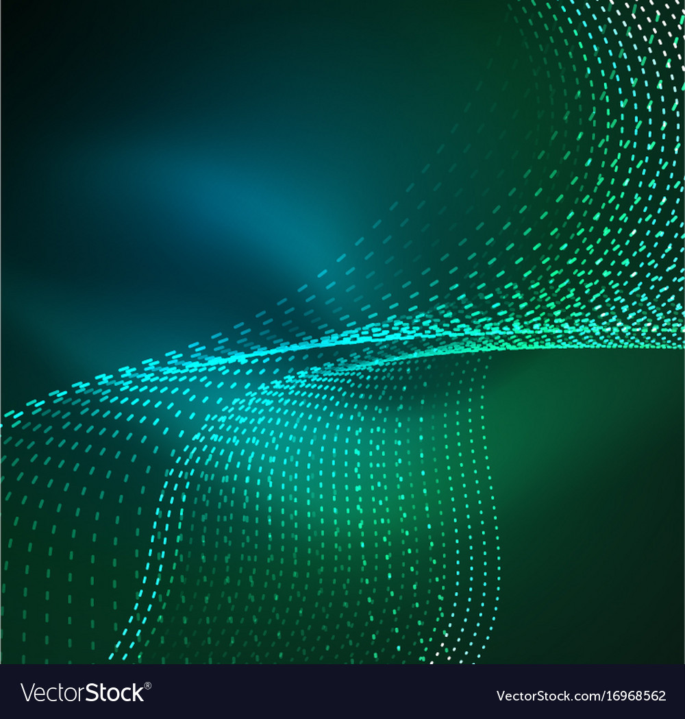 Wave particles background Royalty Free Vector Image