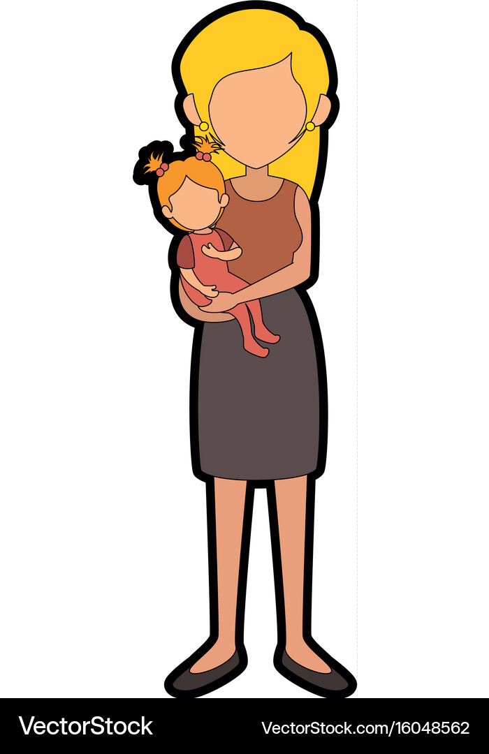 Woman cartoon faceless Royalty Free Vector Image