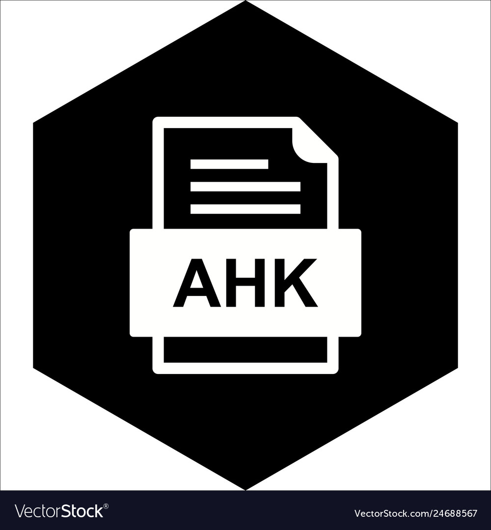 Ahk File Document Icon Royalty Free Vector Image