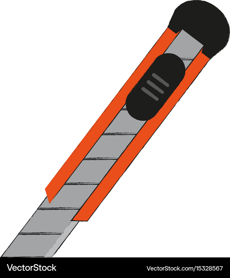 Blade cutter office supplies related icon image Vector Image
