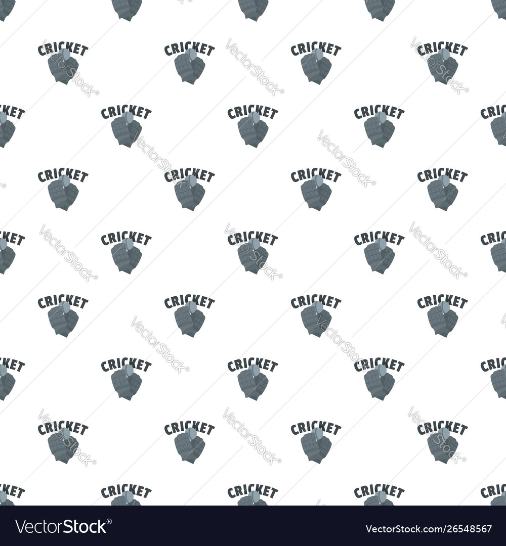 Cricket gloves pattern seamless Royalty Free Vector Image