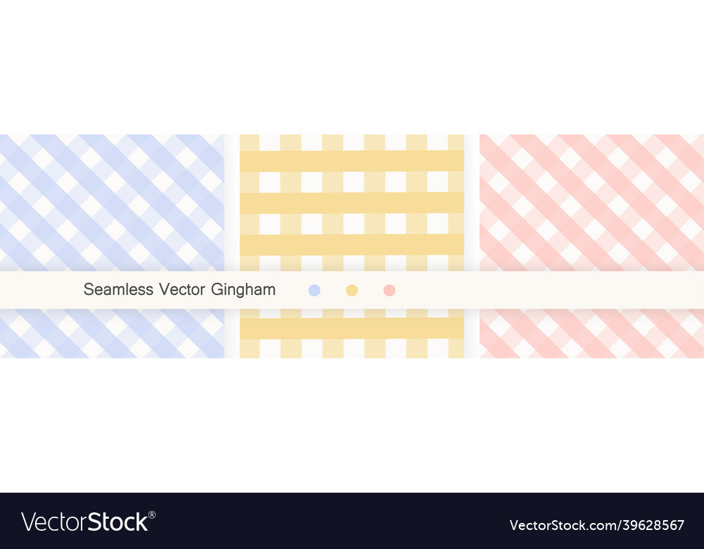Gingham pattern set Royalty Free Vector Image - VectorStock