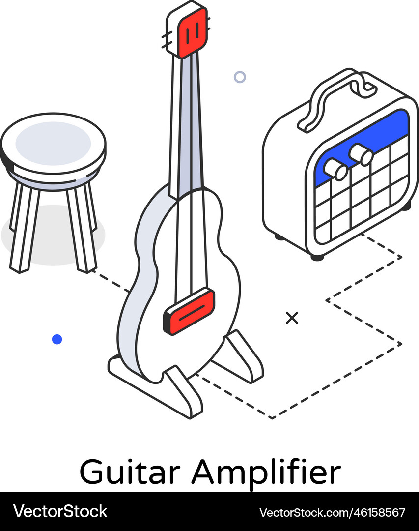 Guitar amplifier Royalty Free Vector Image - VectorStock