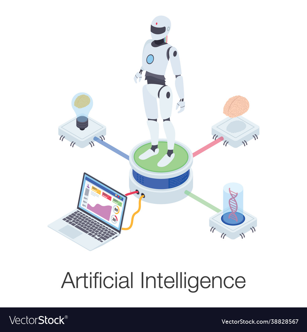 Humanoid robot Royalty Free Vector Image - VectorStock