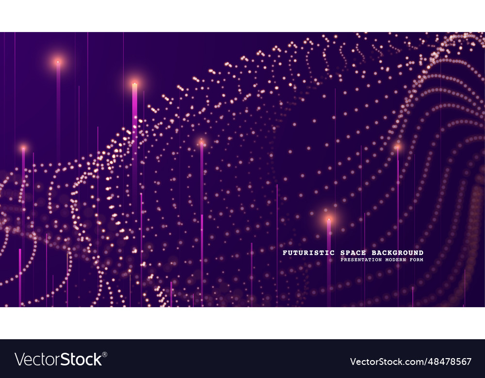 Particles liquid dynamic flow Royalty Free Vector Image