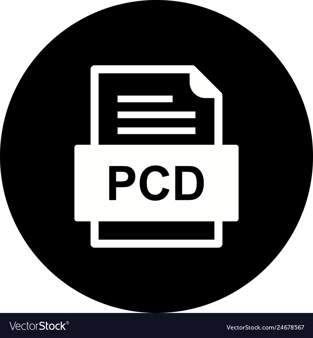 Pcd file document icon Royalty Free Vector Image