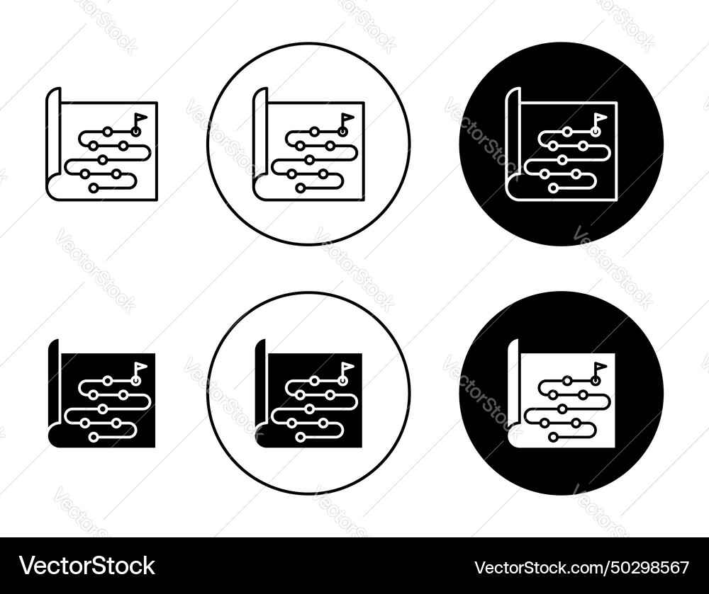 Planning icon set project communication workflow Vector Image