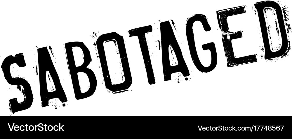 Sabotaged rubber stamp Royalty Free Vector Image