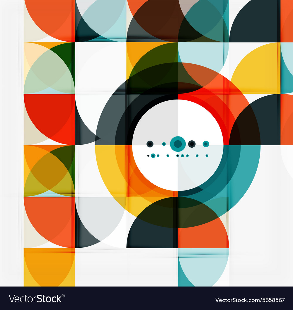 Semicircle triangle pattern Royalty Free Vector Image