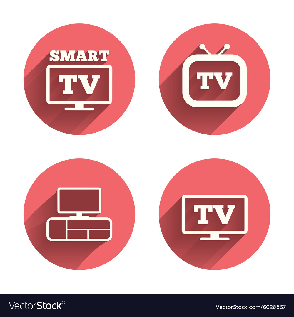 Smart tv mode icon retro television symbol Vector Image