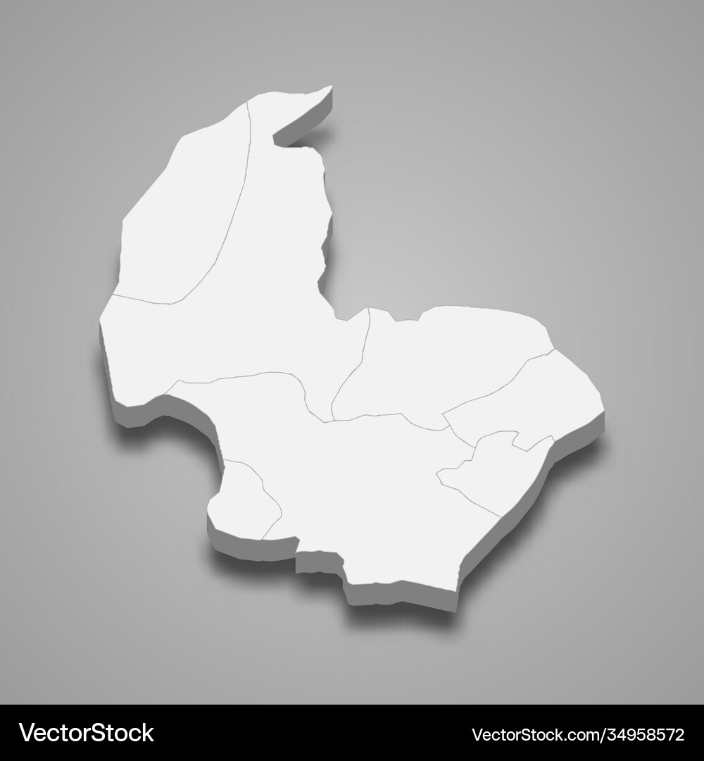 3d isometric map osmaniye is a province Royalty Free Vector