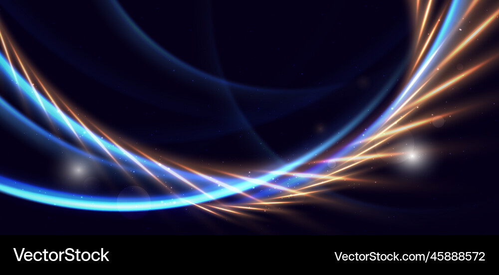 Abstract technology futuristic neon curved Vector Image