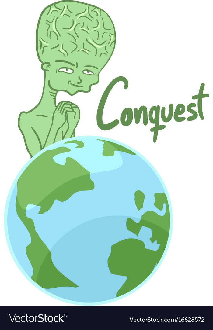 Alien conquest Royalty Free Vector Image - VectorStock