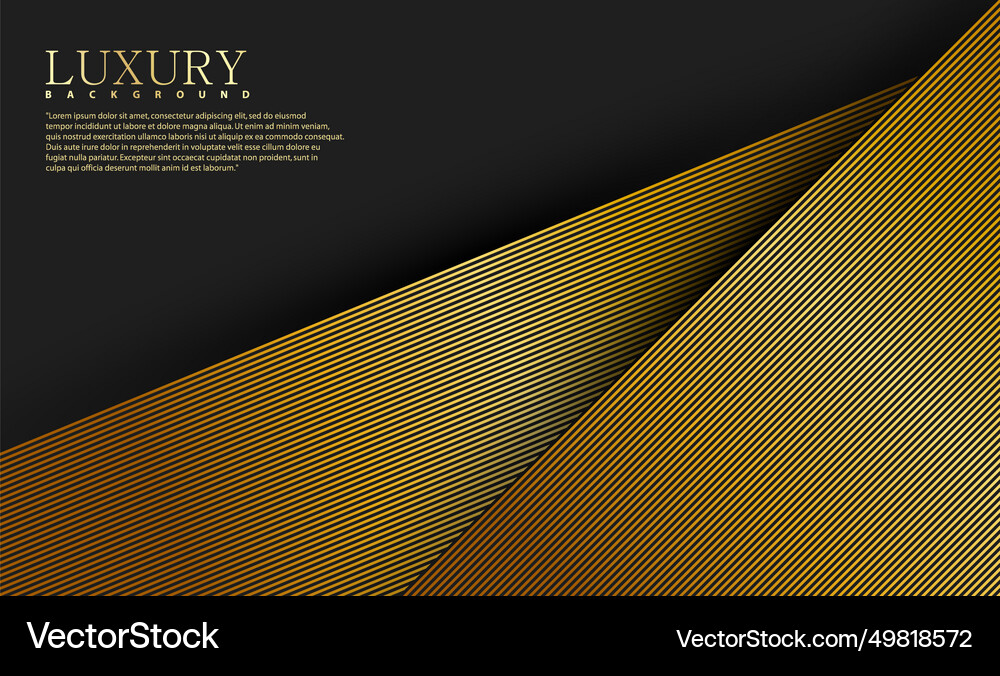 Black abstract premium background with golden Vector Image