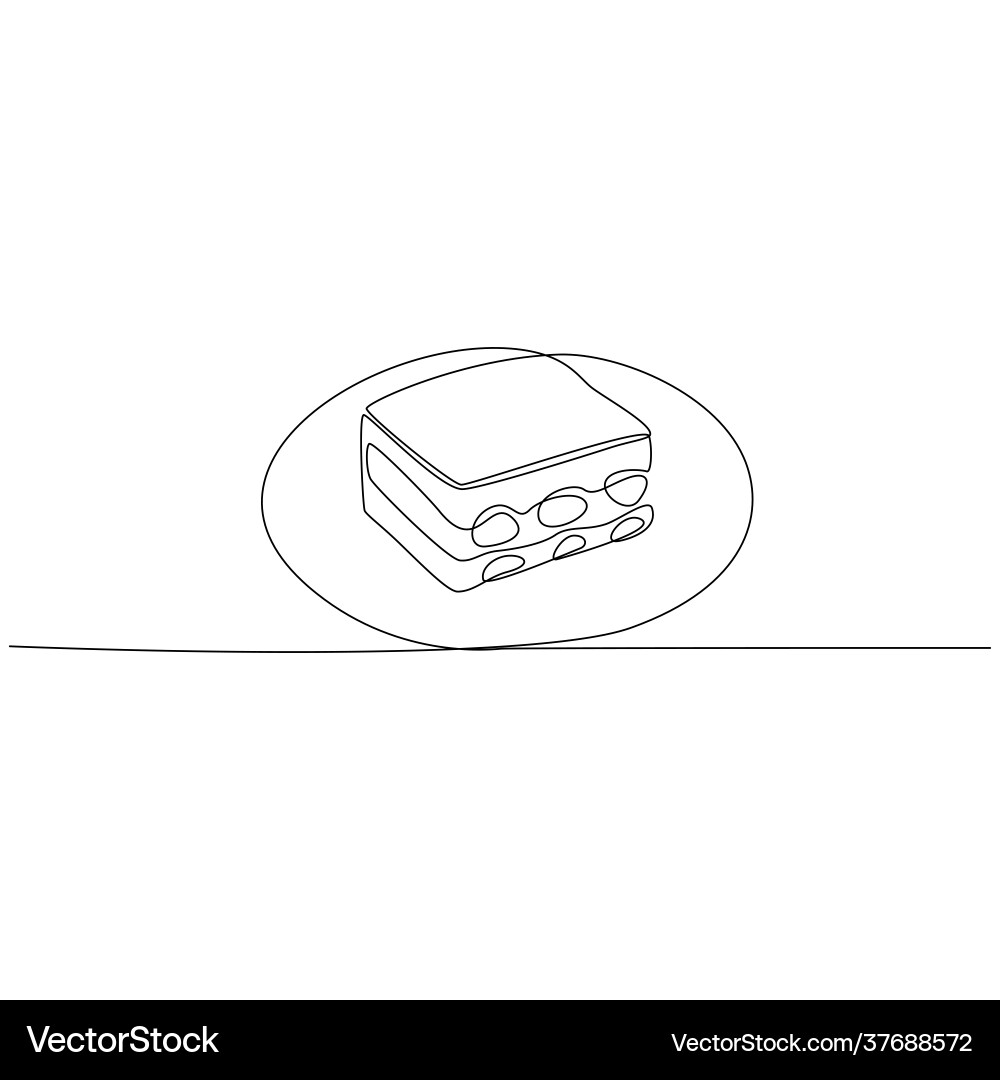 Continuous line drawing typical italian food Vector Image
