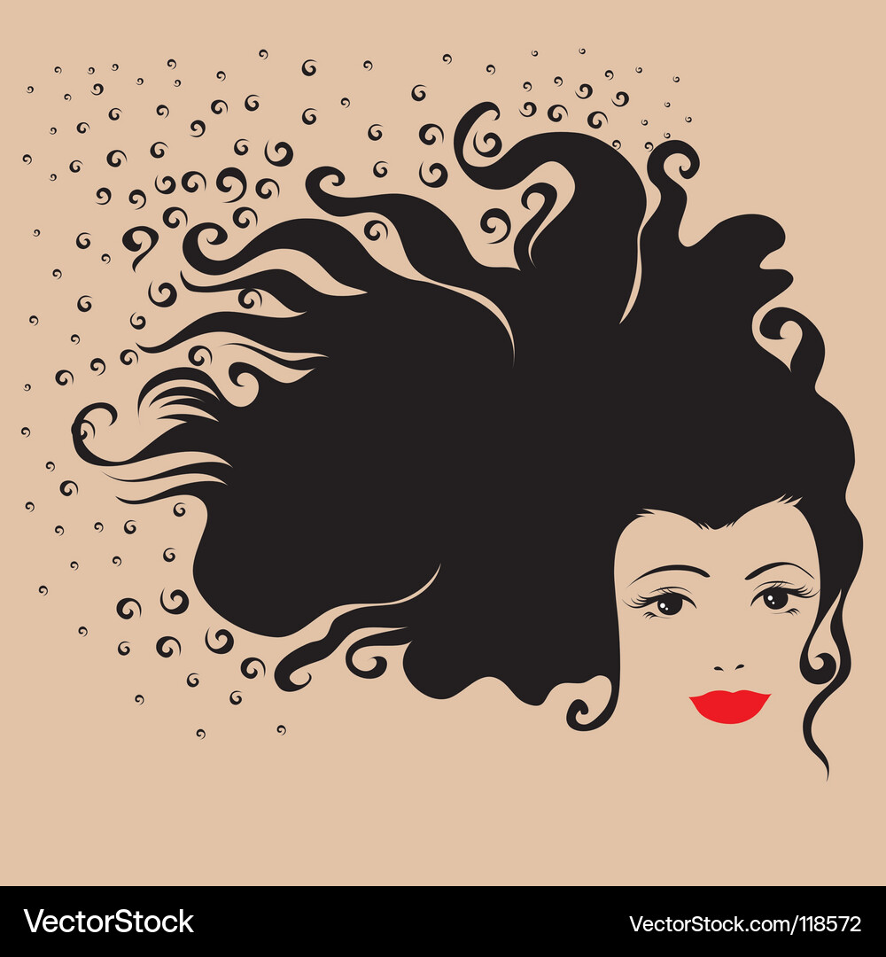 Girl hair Royalty Free Vector Image - VectorStock