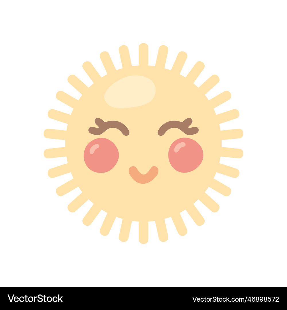 Nursery toy sun in boho style Royalty Free Vector Image