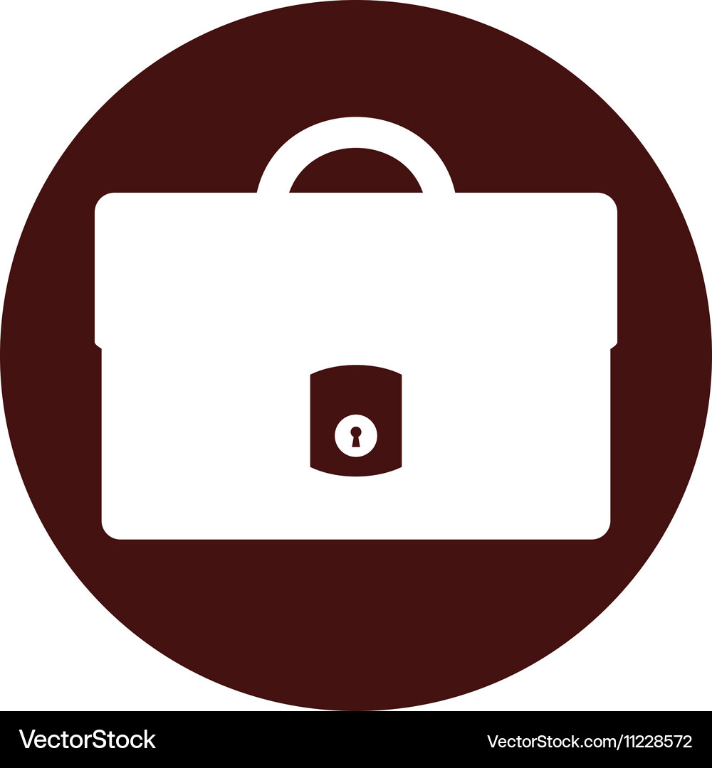 Portfolio flat line icon Royalty Free Vector Image