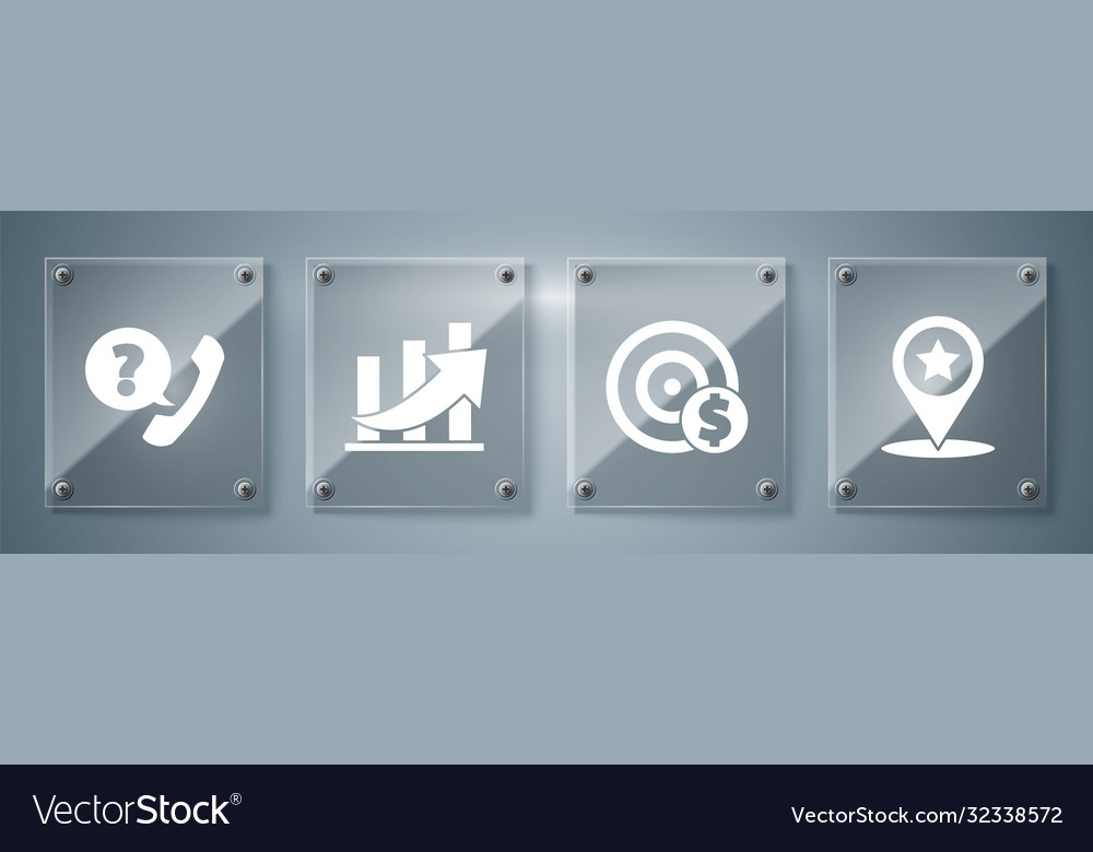 Set map pointer with star target with dollar Vector Image