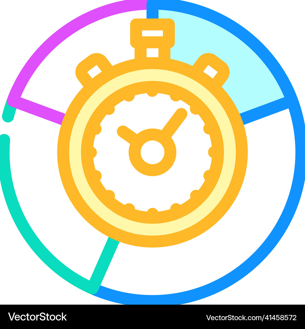 Stop watch color icon Royalty Free Vector Image