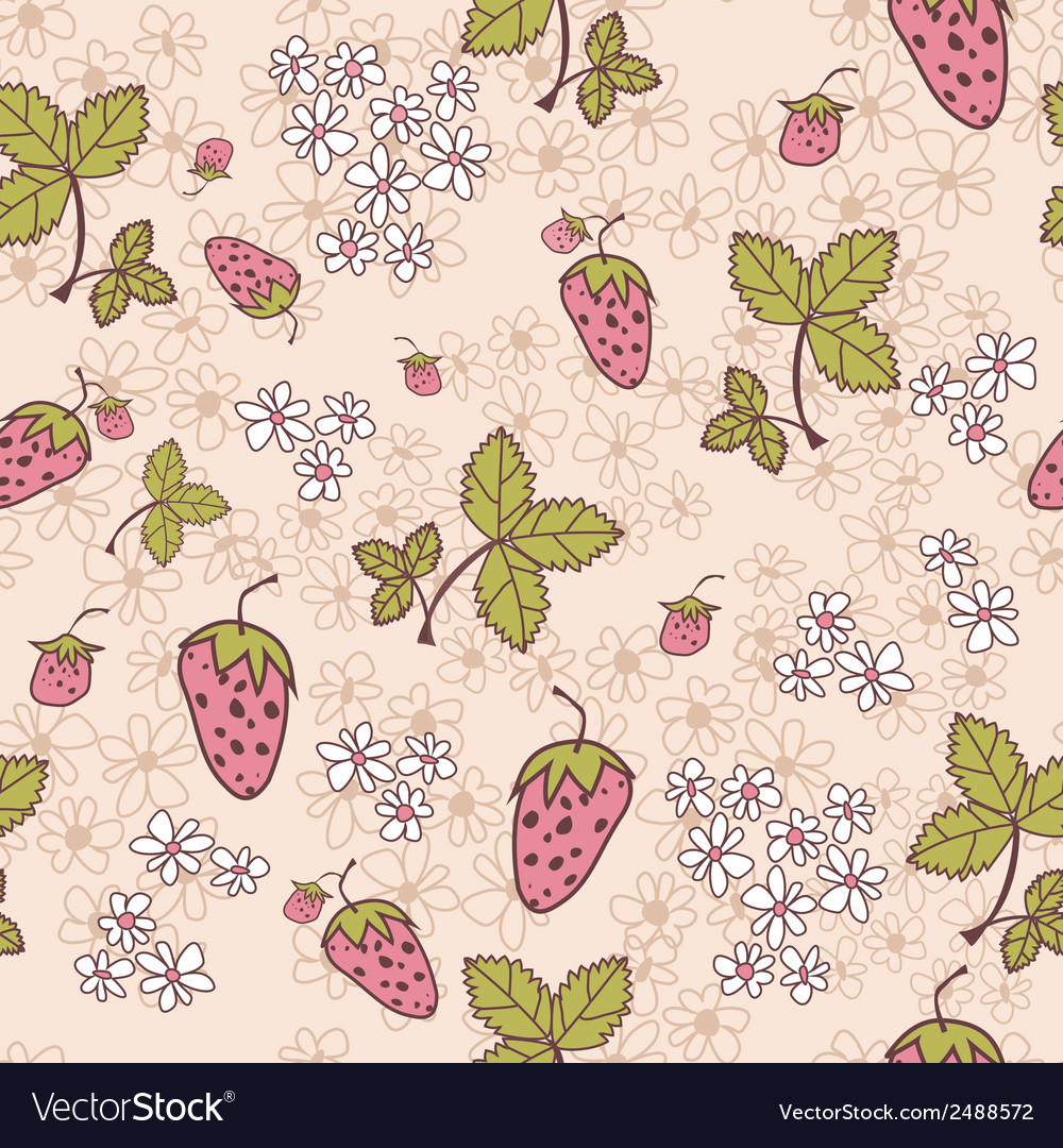 Strawberry background Royalty Free Vector Image