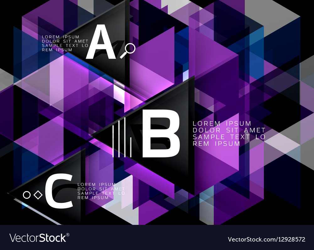 Triangle abstract background Royalty Free Vector Image