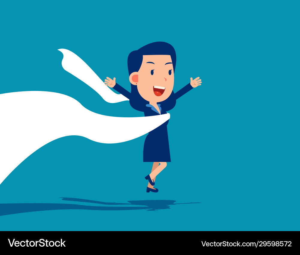 Woman reaching finish line competition Royalty Free Vector