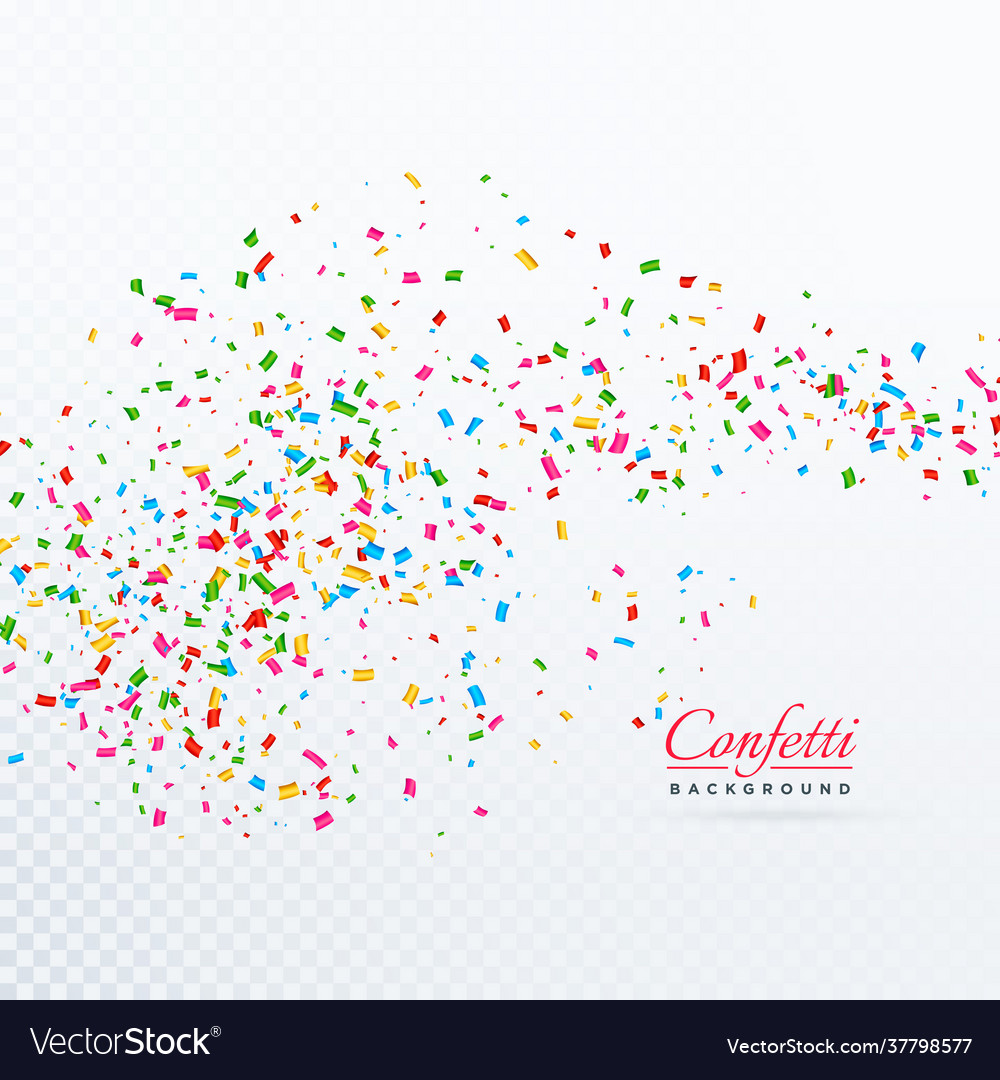 Abstract tiny confetti transparent background Vector Image