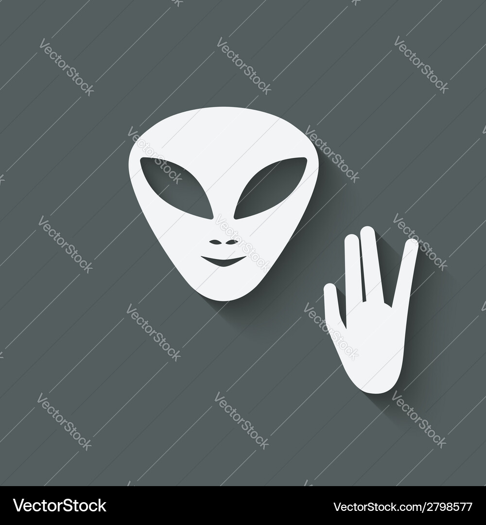 Alien head sign Royalty Free Vector Image - VectorStock