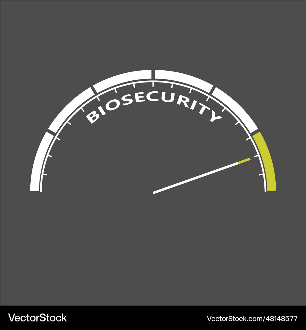 Biosecurity level on measure scale instrument Vector Image