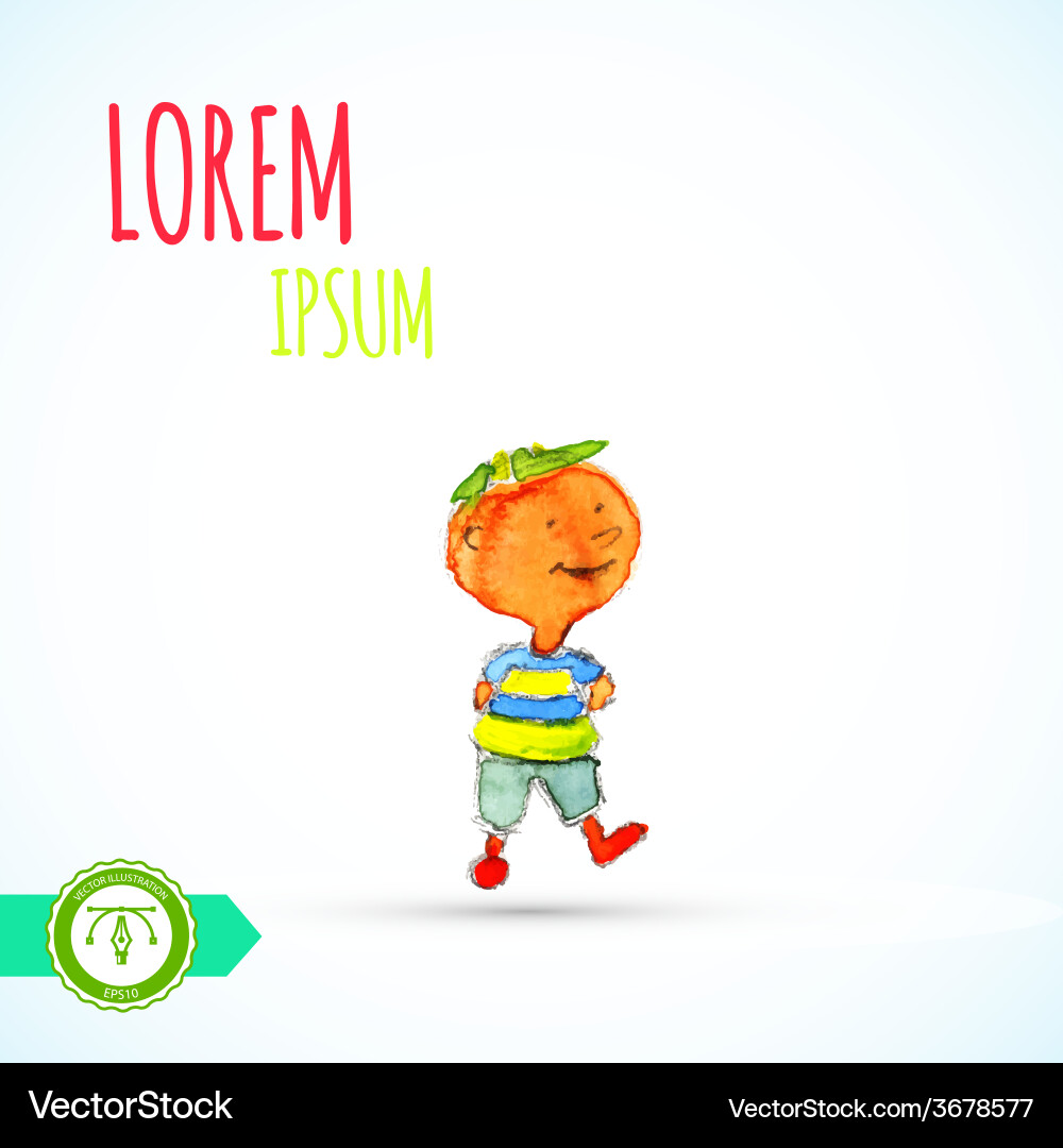 Boy watercolor Royalty Free Vector Image - VectorStock