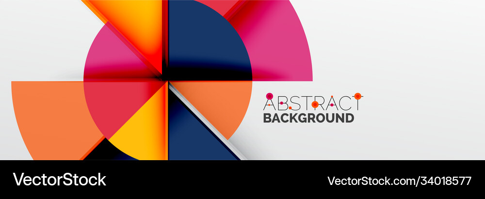 Bright color circles abstract round shapes and Vector Image