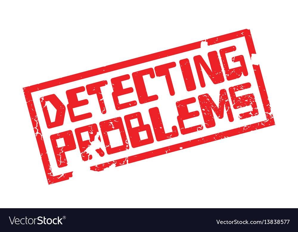 Detecting Problems Rubber Stamp Royalty Free Vector Image