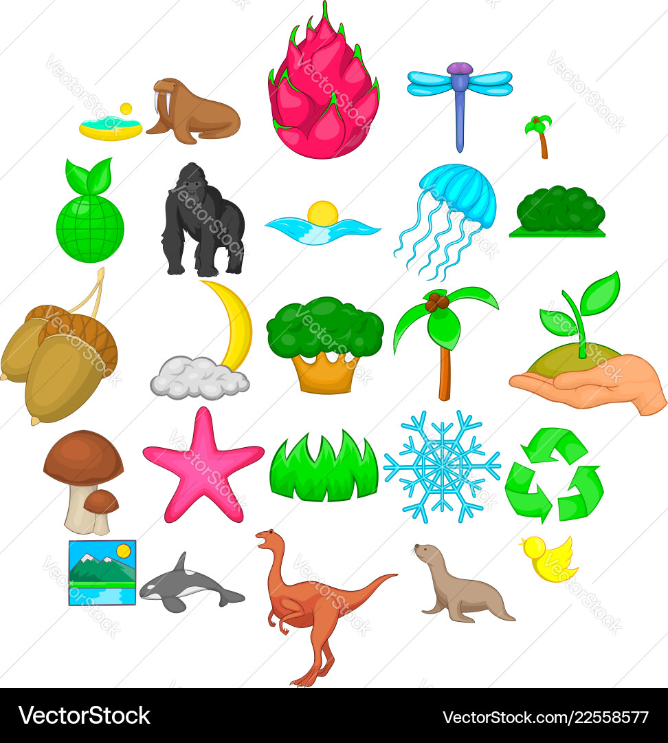 Diversity icons set cartoon style Royalty Free Vector Image