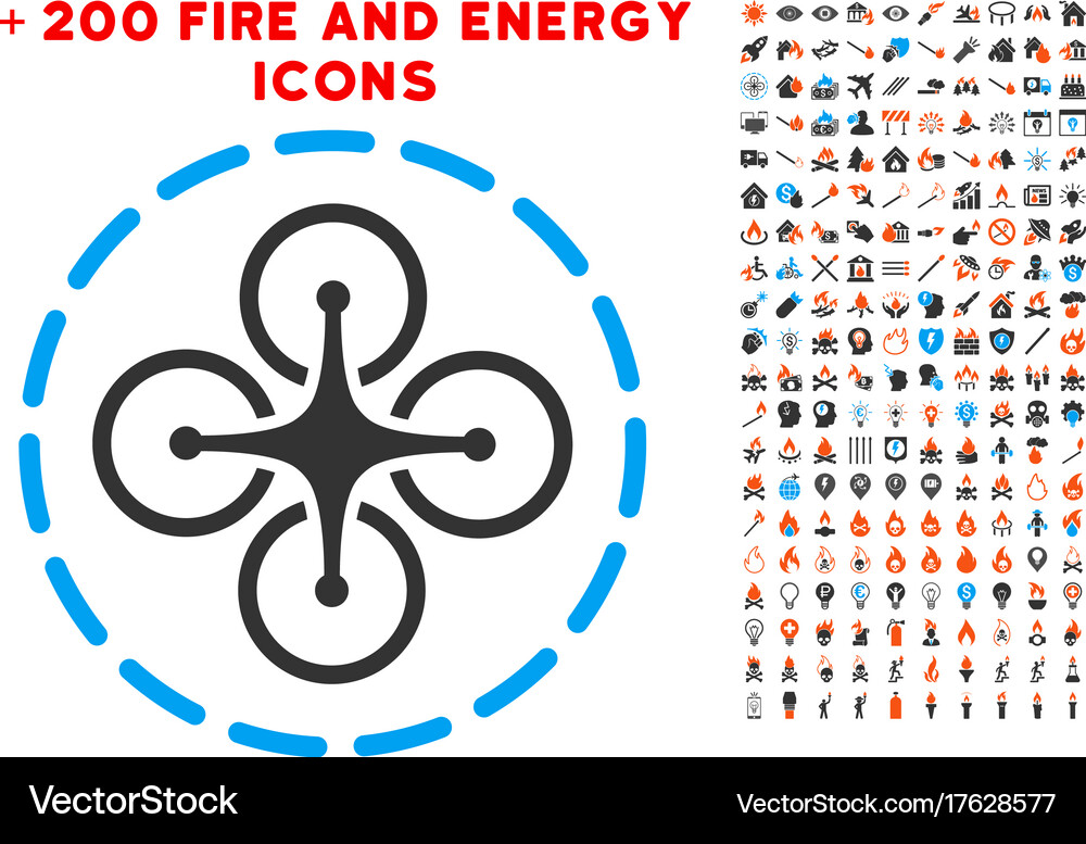 Drone flight icon with bonus power clipart Vector Image