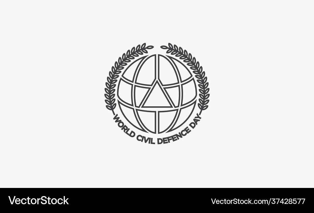Line icon civil defence isolated on white Vector Image
