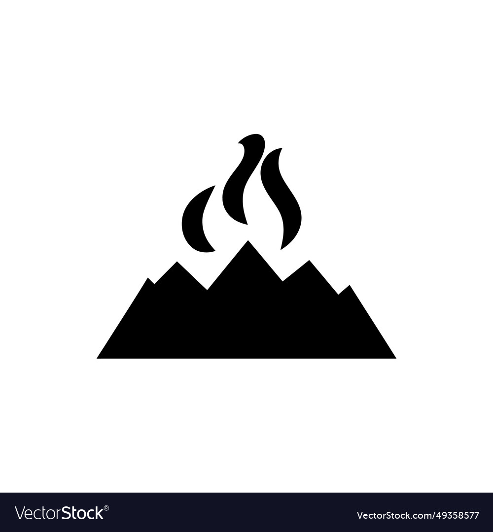 Pyroclastic flow icon - simple Royalty Free Vector Image Pyroclastic flow icon - simple Royalty Free Vector Image