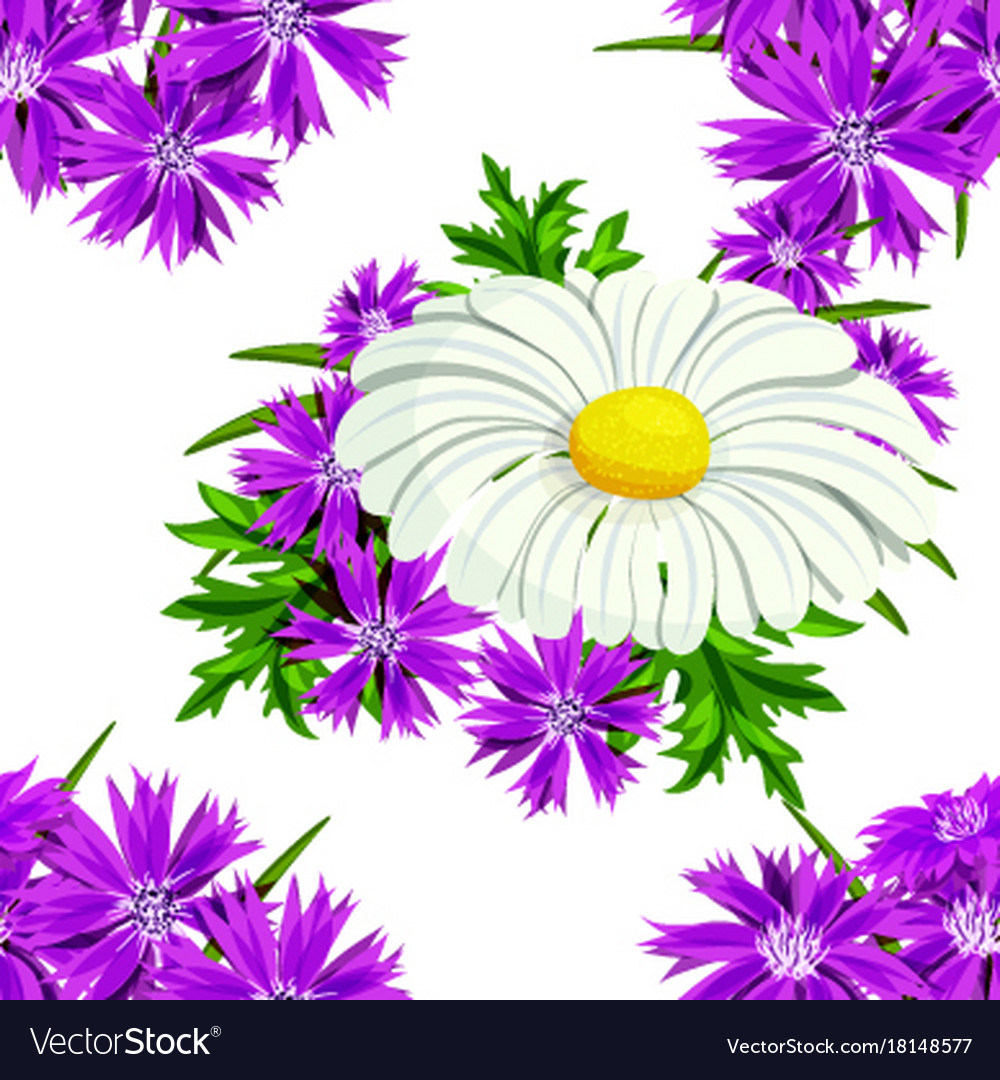 Seamless flower pattern Royalty Free Vector Image
