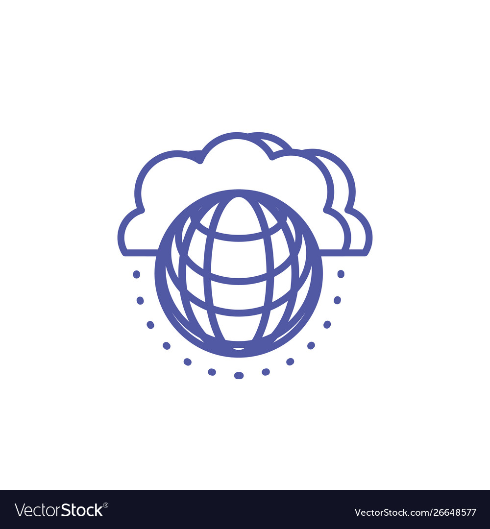 Sphere browser with cloud computing Royalty Free Vector
