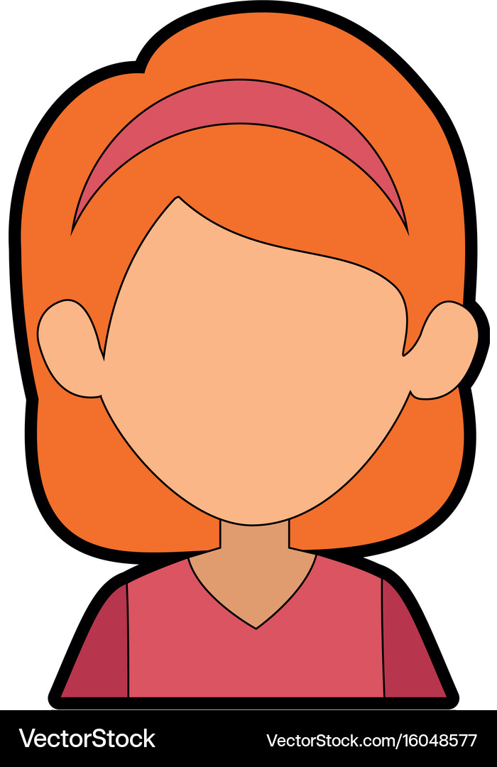 Woman cartoon faceless Royalty Free Vector Image