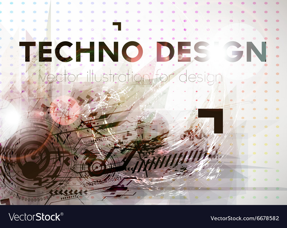 Abstract techno background Royalty Free Vector Image