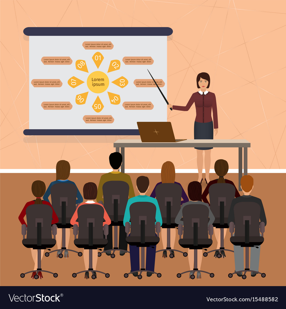 Business people seminar group office employee on Vector Image