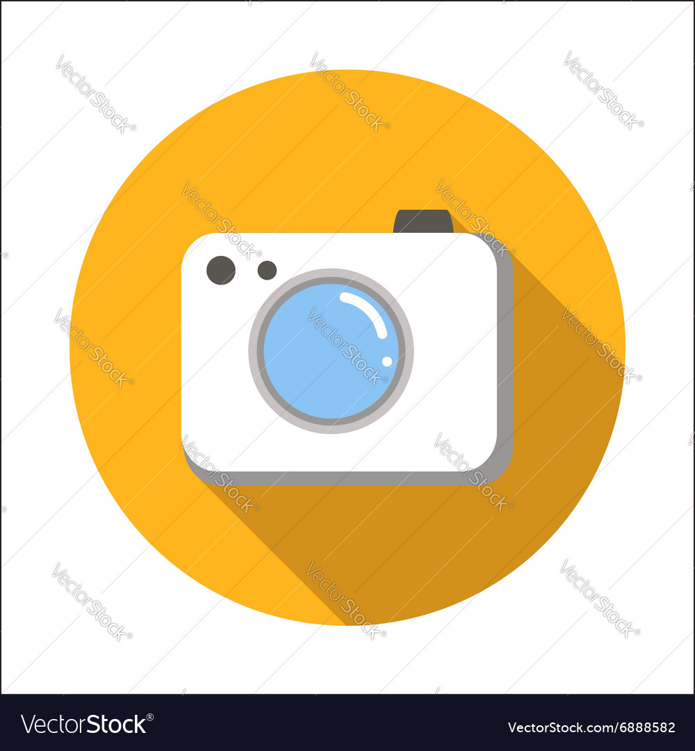 Camera flat icon Royalty Free Vector Image - VectorStock