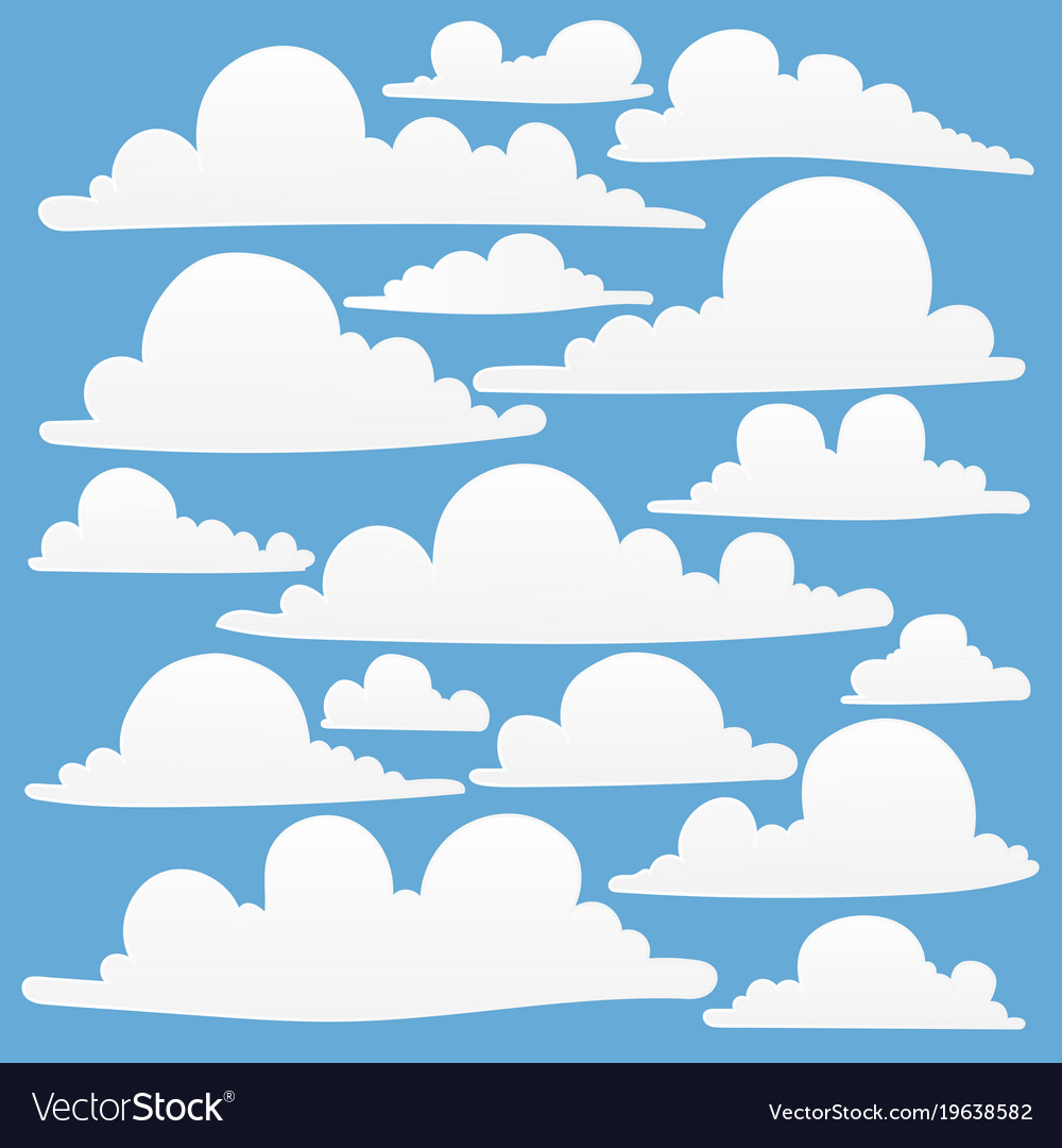 Clouds collection Royalty Free Vector Image - VectorStock