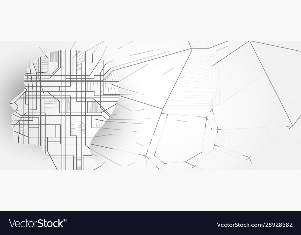 Conceptual technology artificial intelligence Vector Image