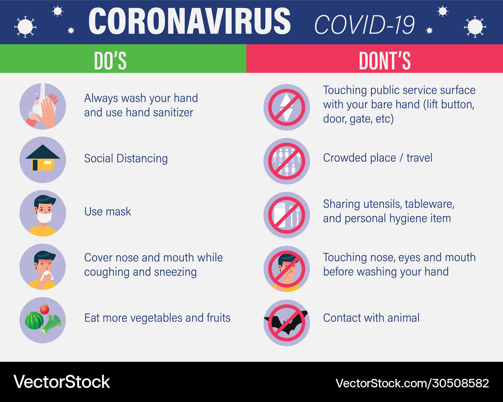 Coronavirus infographic Royalty Free Vector Image